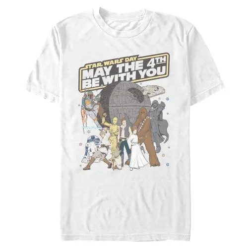 STAR WARS Main Cast Fourth Day T Shirt - White