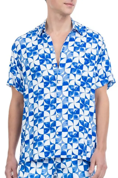 Kenny Flowers The Greeceshort Sleeve Shirt - Blue