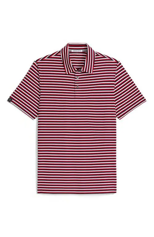 ASHWORTH GOLF Ivy Stripe Polo - Core Red