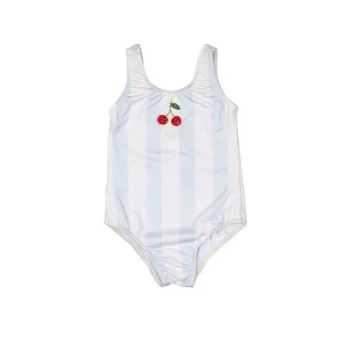 WILD WAWA Striped One Piece Swimsuit - Blue Stripe