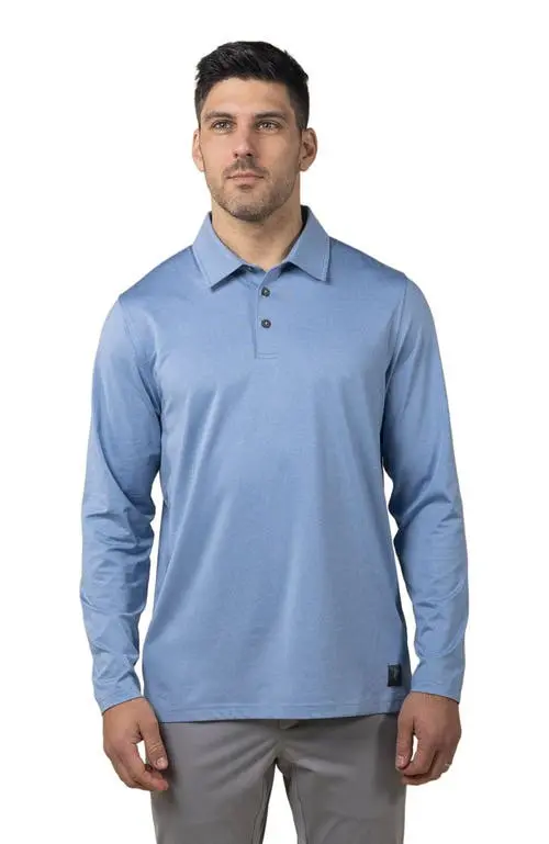 ASHWORTH GOLF Ls Shore Polo - Denim