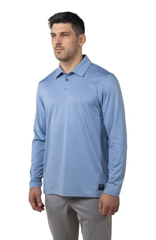 ASHWORTH GOLF Ls Shore Polo - Denim