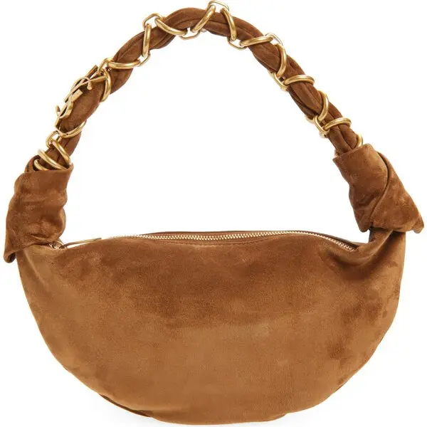 Saint Laurent Mini Amalia Hobo Bag - Caramel Cognac