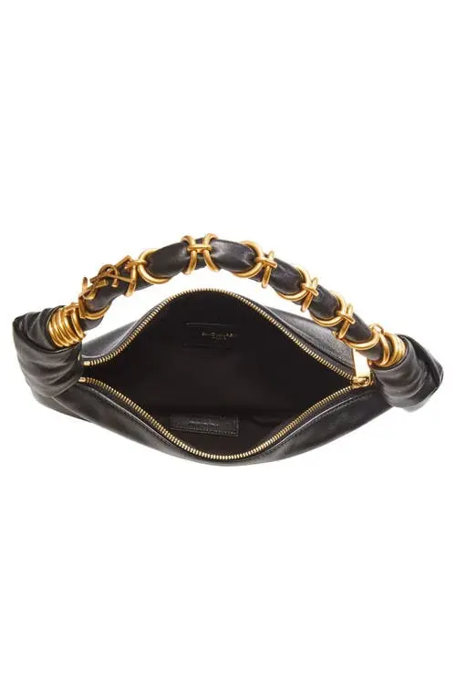 Saint Laurent Mini Amalia Hobo Bag - Noir