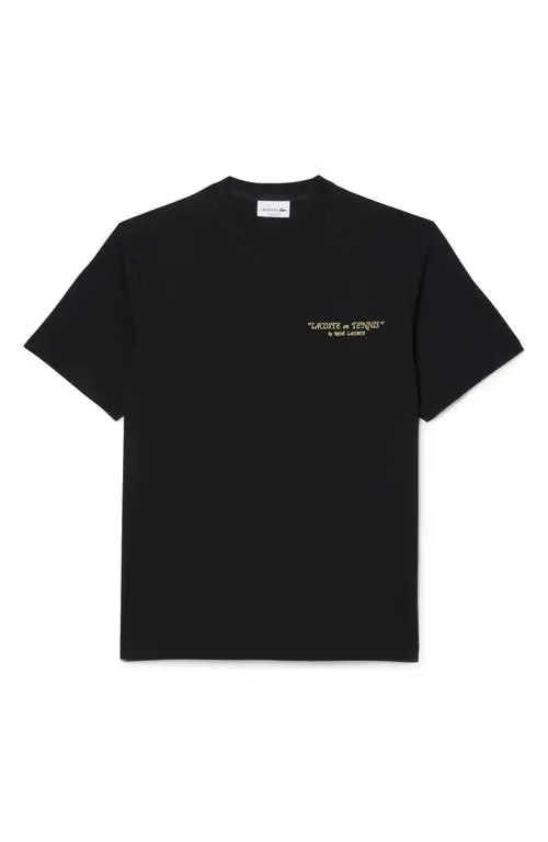 Lacoste Core Originals Embroidered Cotton Graphic T-shirt