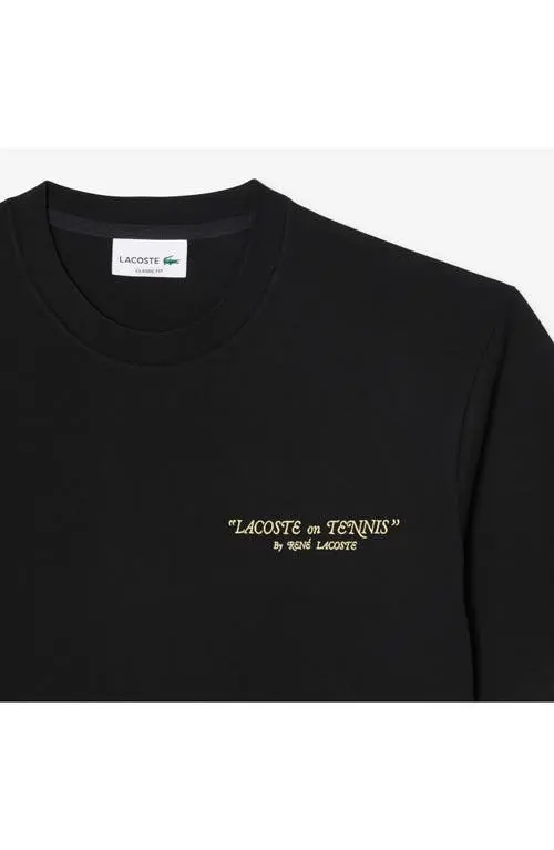 Lacoste Core Originals Embroidered Cotton Graphic T-shirt
