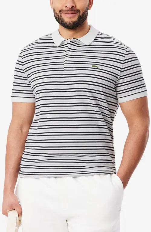 Lacoste Essentials Regular Fit Cotton Piqué Polo - Blackbird/flour