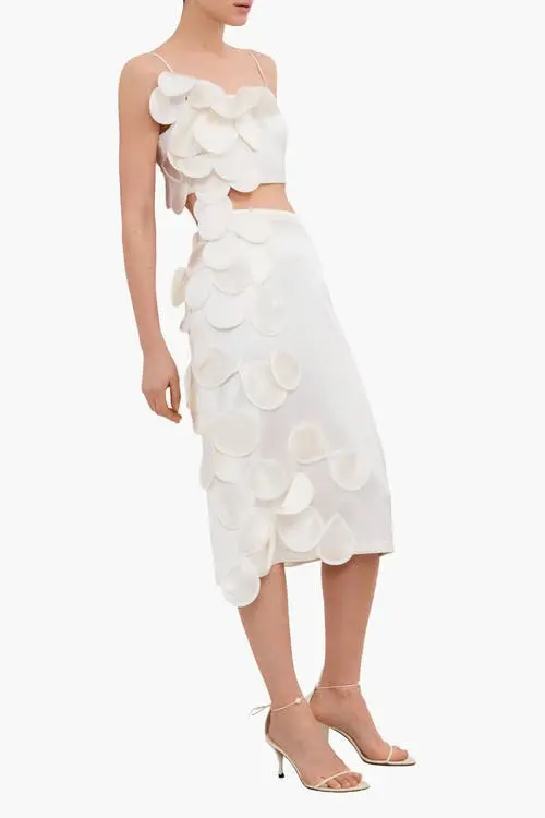 MALVA FLOREA Floral Appliqué Mini Top