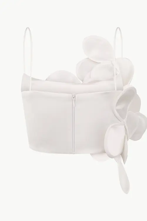 MALVA FLOREA Floral Appliqué Mini Top
