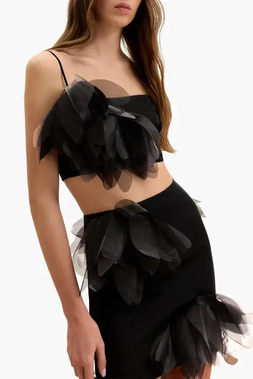 MALVA FLOREA Floral-appliqué Mini Skirt