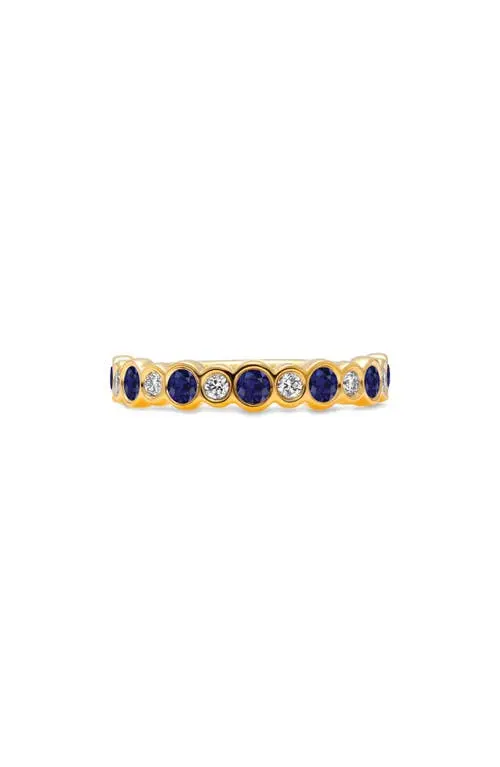 MARK HENRY Bubbly Diamond And Band Ring - Sapphire