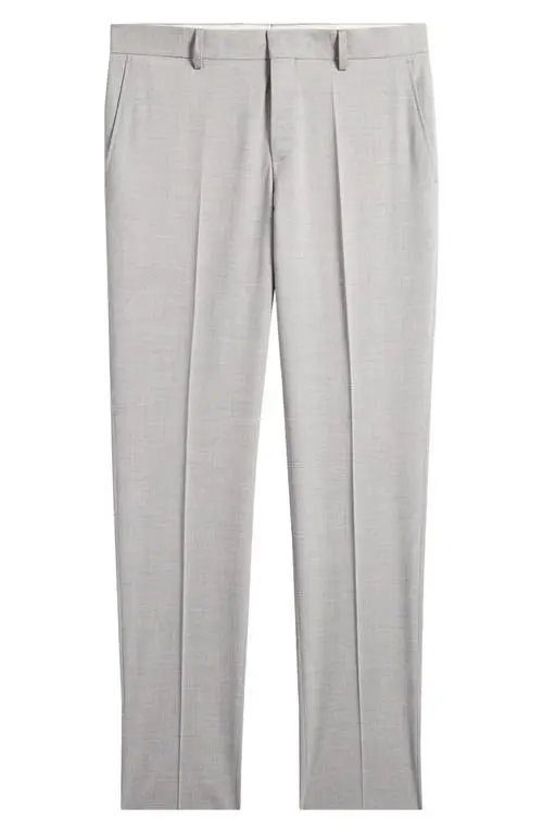 BOSS Genius Slim-fit Wool-blend Dress Pants - Open Grey