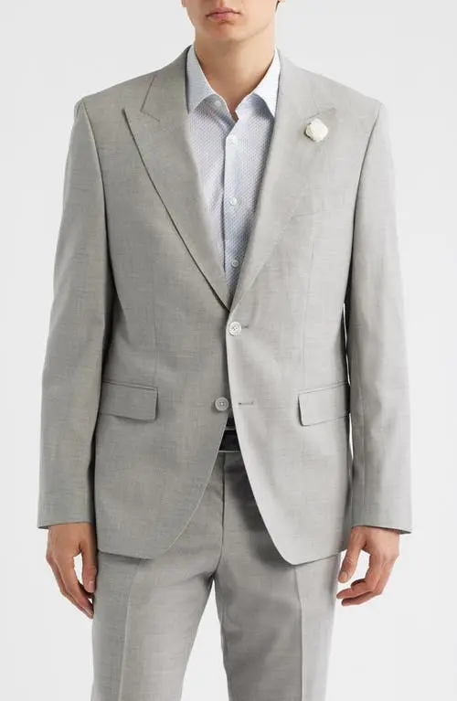 BOSS Hutson Slim-fit Sport Coat - Open Grey