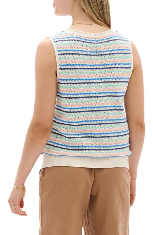 HATLEY Kate Stripe Cotton Sweater Vest