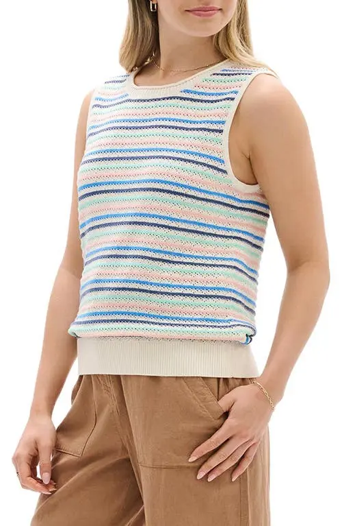 HATLEY Kate Stripe Cotton Sweater Vest