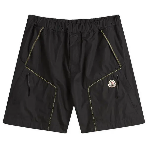 Moncler Contrast Stitch Shorts - Black