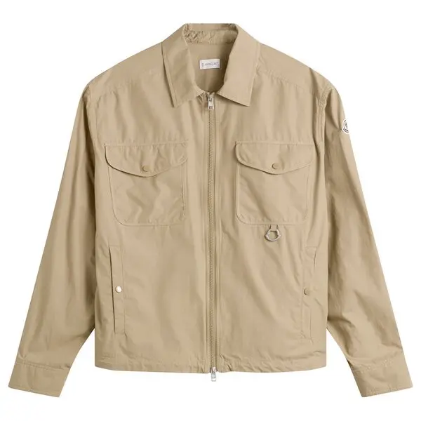 Moncler Zip Up Shirt Jacket - Tan
