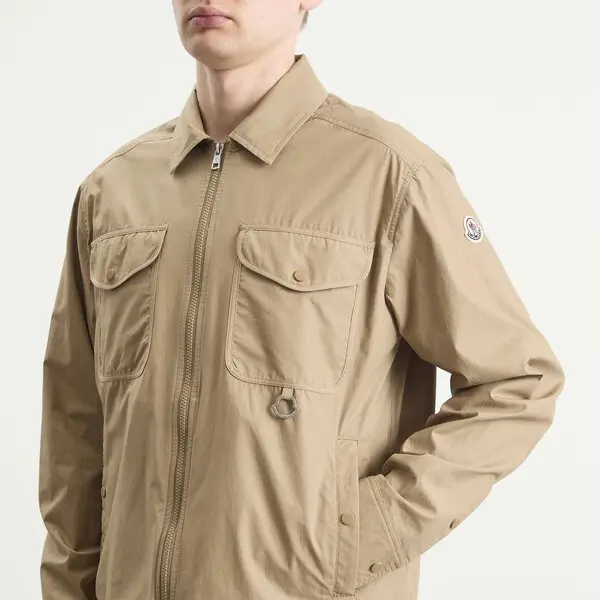 Moncler Zip Up Shirt Jacket - Tan