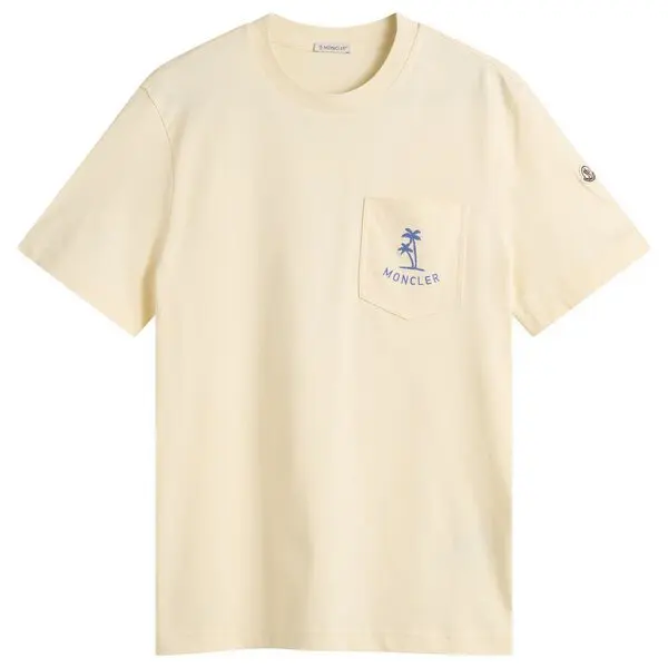 Moncler Palm Logo Pocket T-shirt - White
