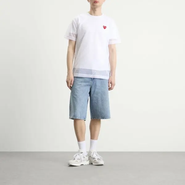 Play Comme Des Garcon Mesh T-shirt With Emblem