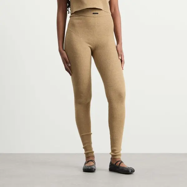 Fear Of God Rib Knit Leggings - Dune