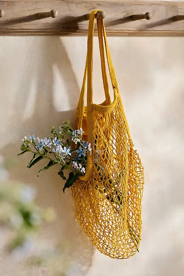 TERRAIN Cotton Net Tote - Yellow