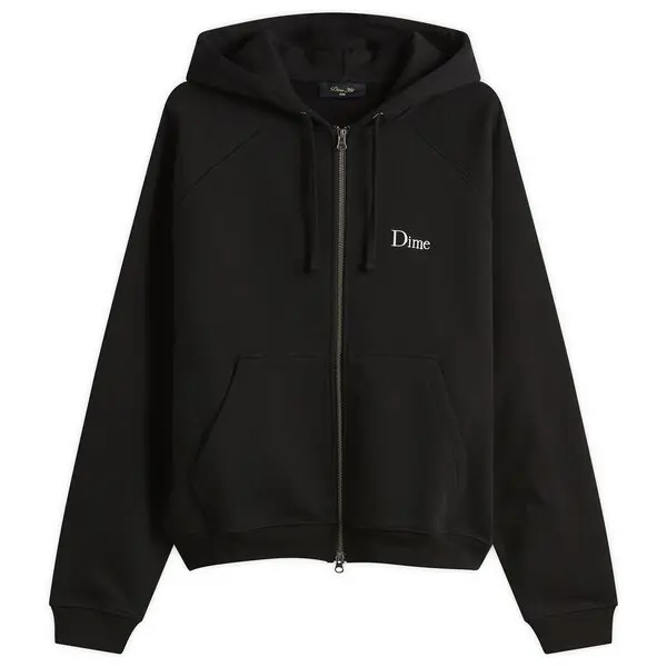 DIME Classic Logo Zip Hoodie - Black
