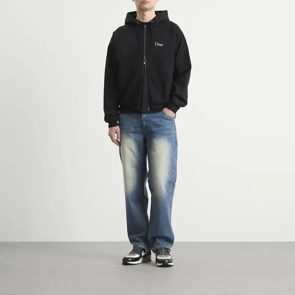 DIME Classic Logo Zip Hoodie - Black