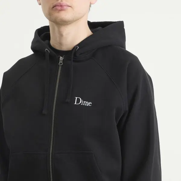 DIME Classic Logo Zip Hoodie - Black