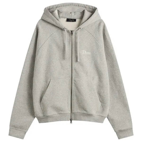 DIME Classic Logo Zip Hoodie - Heather Gray