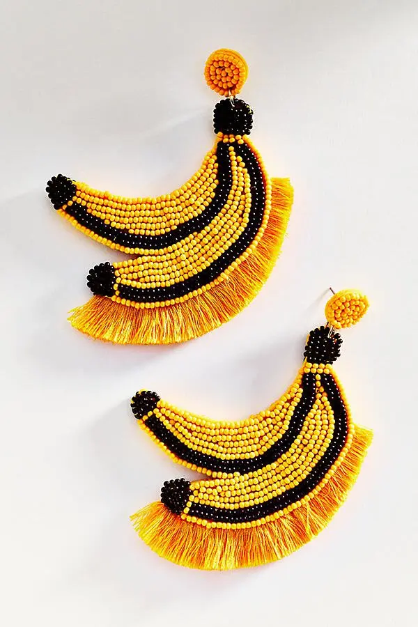 SIMONMILLER Beaded Banana Earrings - Yellow