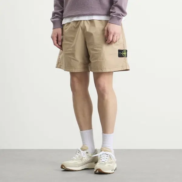 Stone Island Tela Paracadute Shorts - Desert