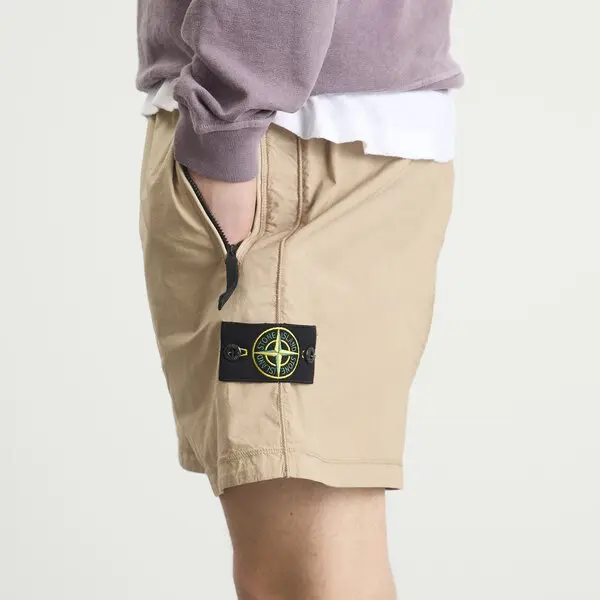 Stone Island Tela Paracadute Shorts - Desert
