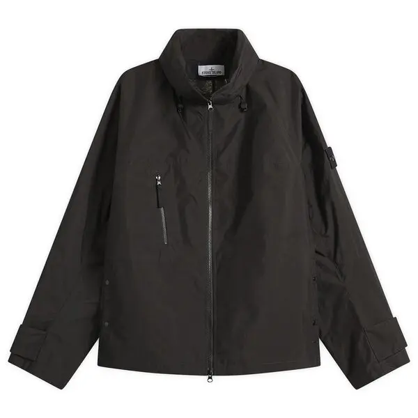 Stone Island Metal Lamina Poly Ripstop Stand Collar Jacket - Black