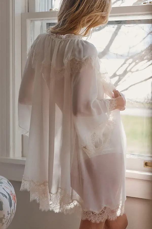 For Love & Lemons Chante Sheer Robe