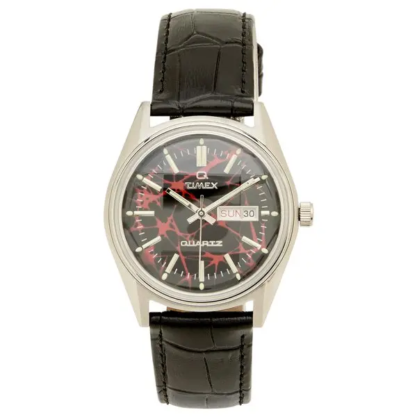 TIMEX Q 1978 Red Vega Reissue Watch - Red/black