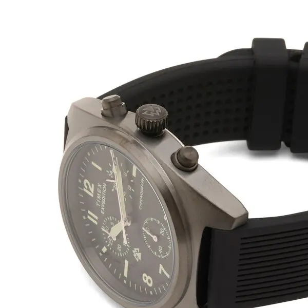 TIMEX Expedition Capstone Chrono Watch With Stainless Steel Case And Silicone Strap