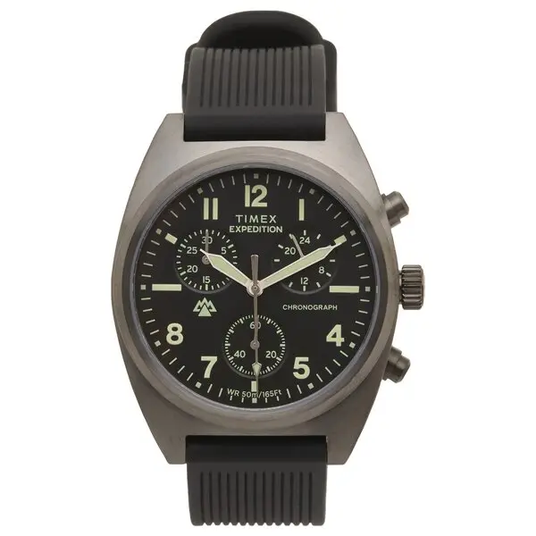 TIMEX Expedition Capstone Chronograph Watch With Stainless Steel Case And Silicone Strap