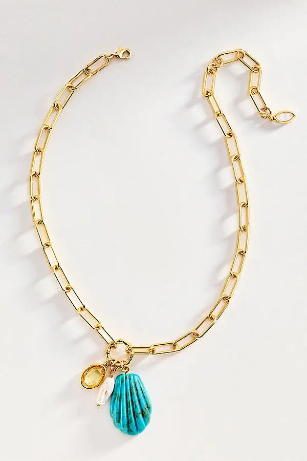 Mignonne Gavigan Natalia Charm Necklace - Turquoise