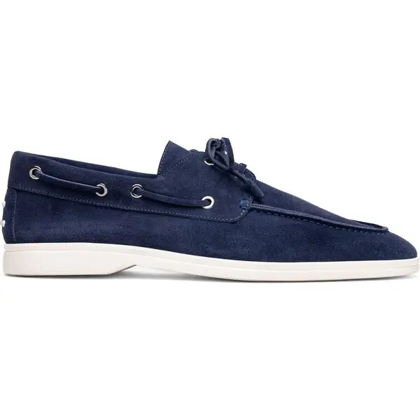 ZELLI ITALIA Venice Suede Boat Shoe - Navy