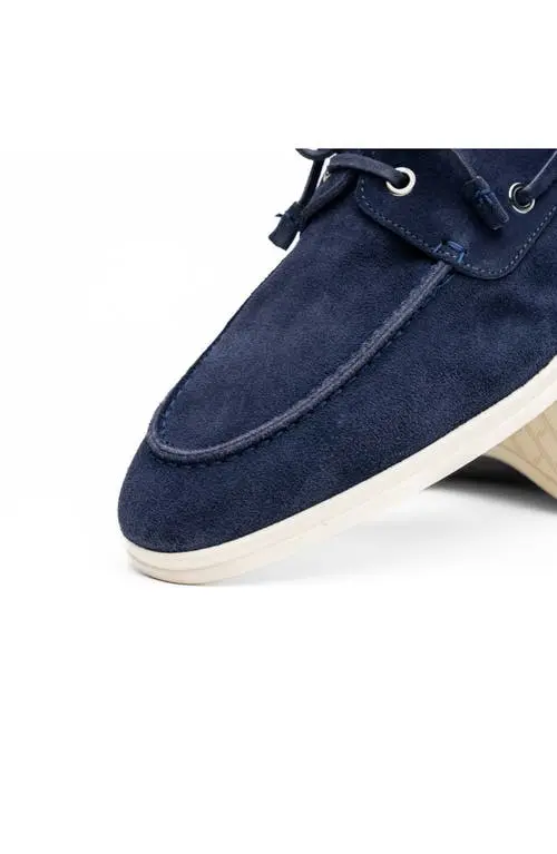 ZELLI ITALIA Venice Suede Boat Shoe - Navy