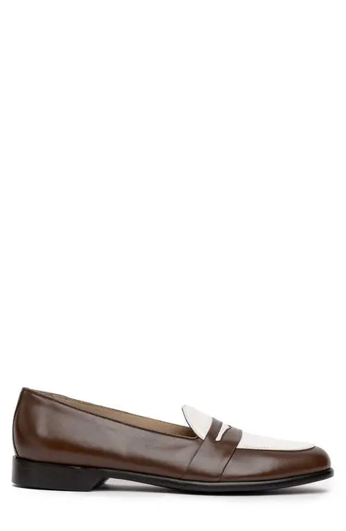 ZELLI ITALIA Alba Penny Loafer - Cognac/cream