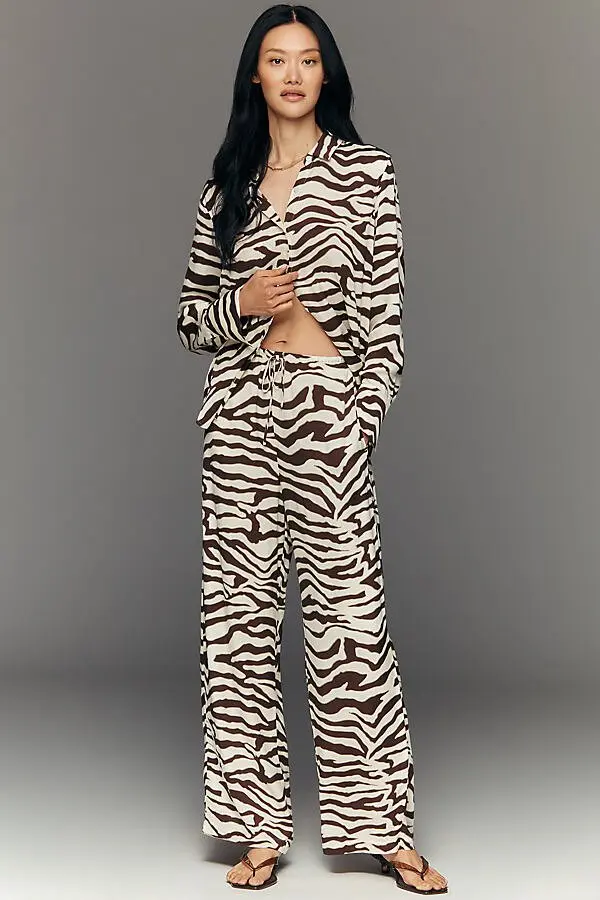 Rails Damani Drawstring Pants - Espresso Zebra