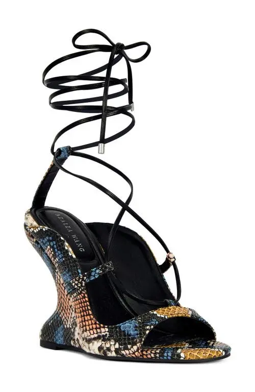 AZALEA WANG Oreana Wraparound Wedge Sandal
