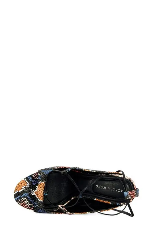 AZALEA WANG Oreana Wraparound Wedge Sandal