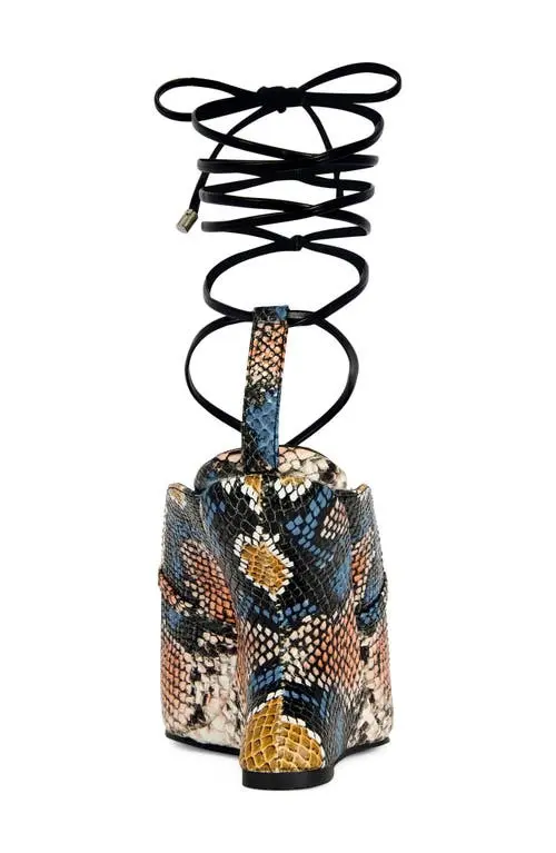 AZALEA WANG Oreana Wraparound Wedge Sandal