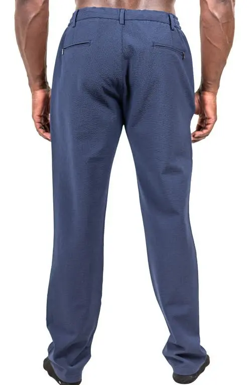 MACEOO Marthyr Tapered Leg Drawstring Pants - Blue