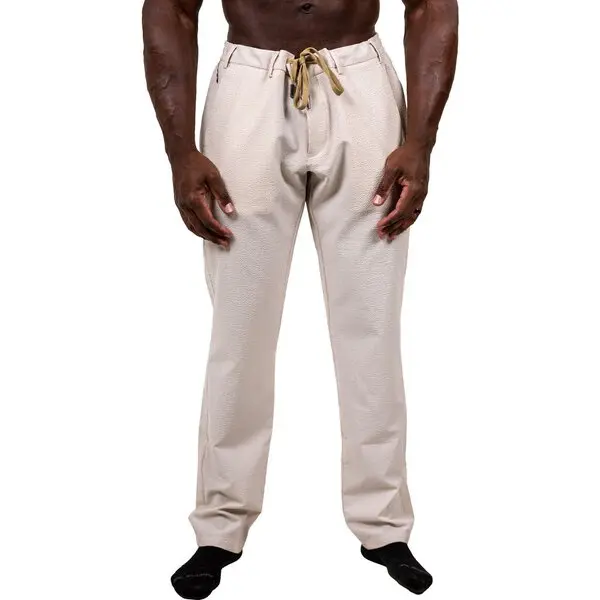 MACEOO Marthyr Tapered Leg Drawstring Pants - White