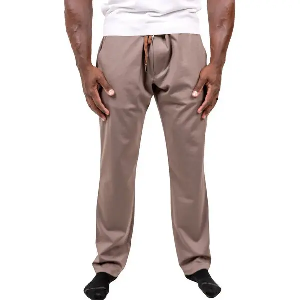 MACEOO Marthyr Tapered Leg Drawstring Pants - Brown