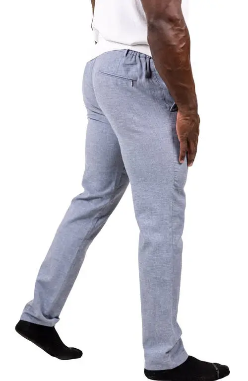 MACEOO Tapered Leg Drawstring Pants - Blue